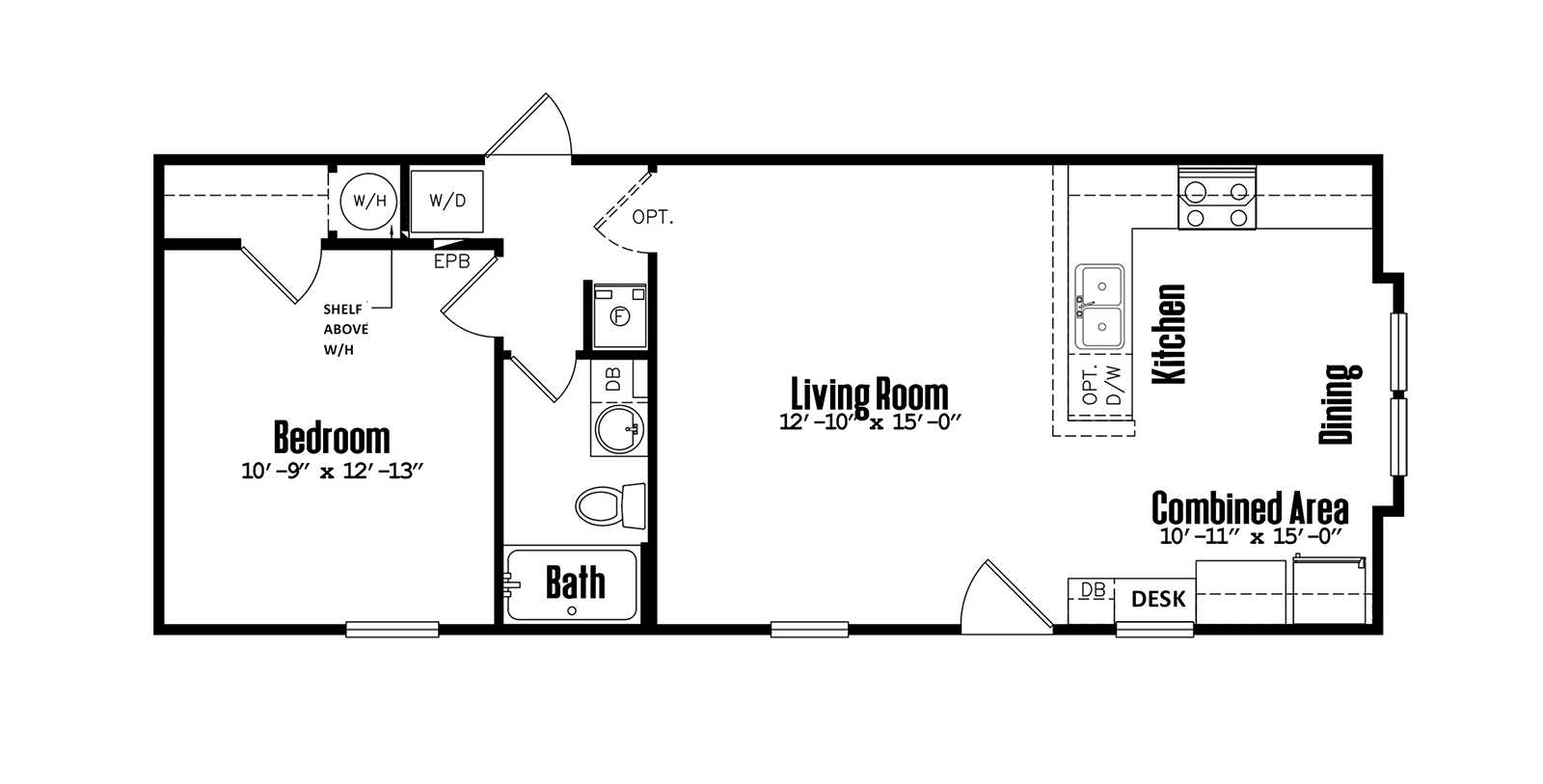 16x44 1 Bed 1 Bath | Bell Mobile Homes